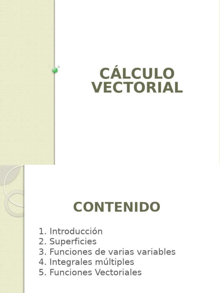 Curso de Cálculo Vectorial | PDF