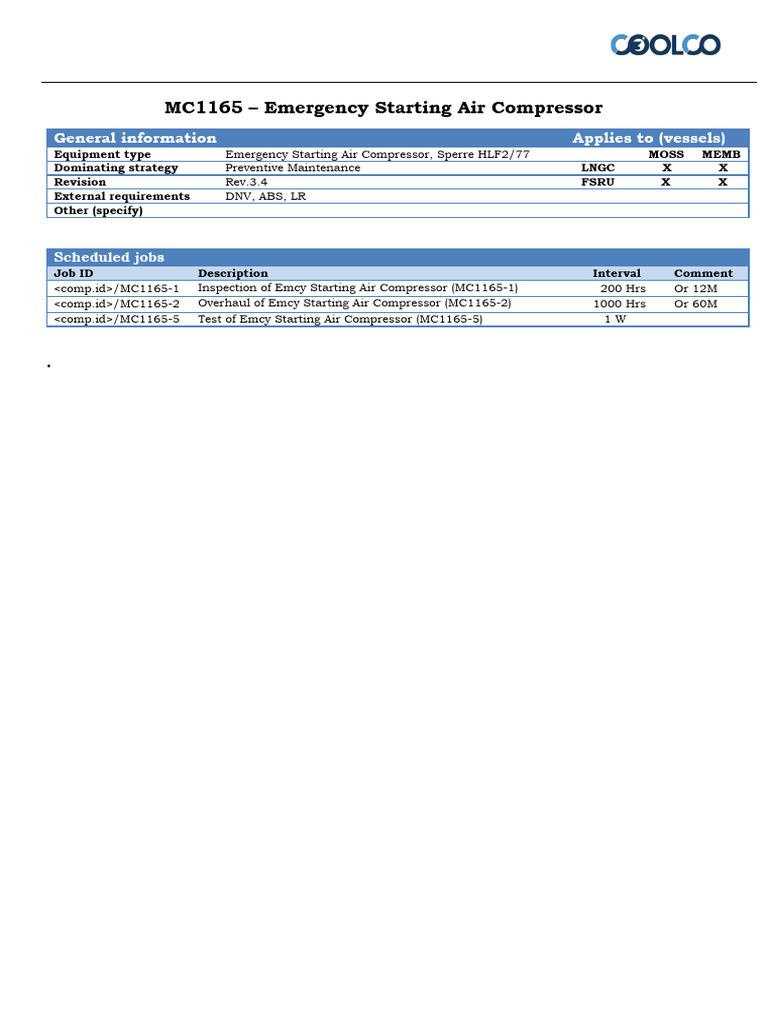 Emergency Air Compressor Maintenance Guide | PDF | Valve | Mechanical ...
