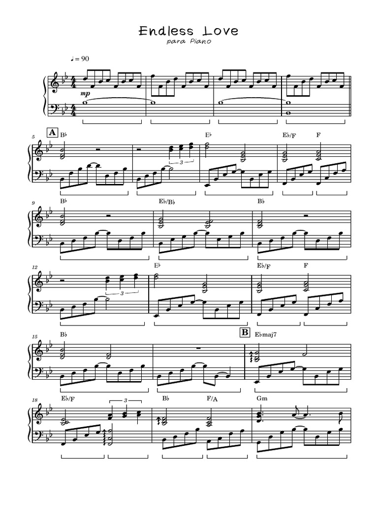 Endless Love para Piano | PDF