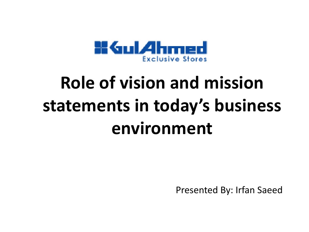 Role of Vision and Mission Statements in Today's Business Environment | PDF