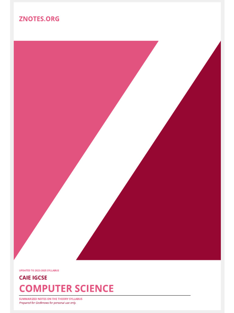 Comp science - Software notes igcse | PDF