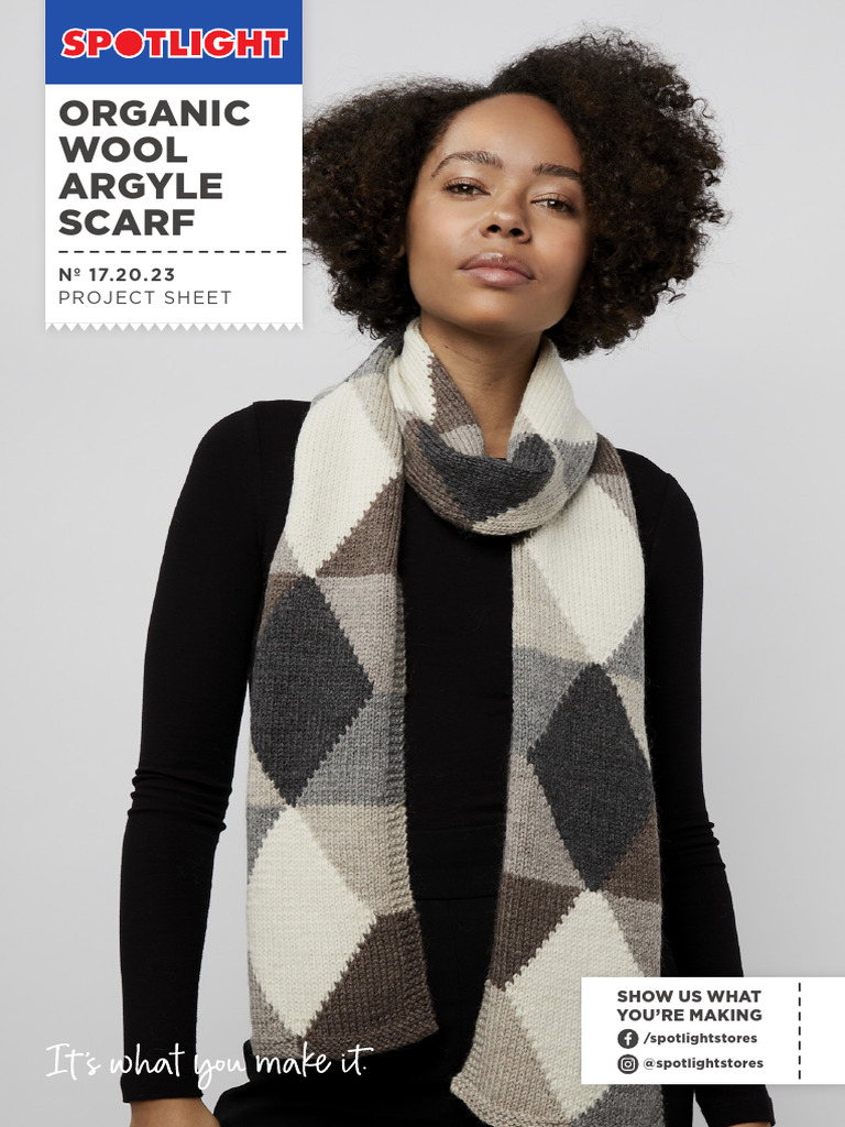Organic Wool Argyle Scarf Project | PDF | Natural Materials | Fibers
