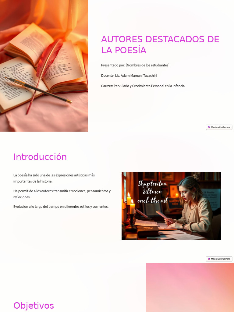 Autores Destacados de La Poesia | PDF