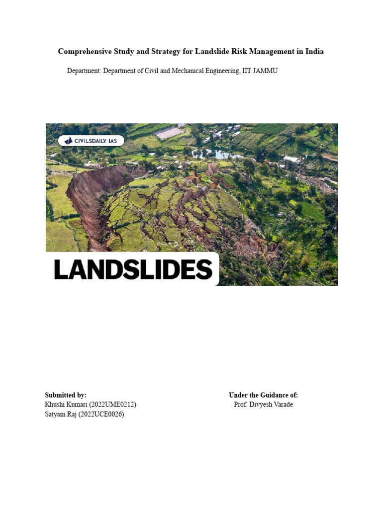 Disaster Management Assignment | PDF | Landslide | Emergency Management