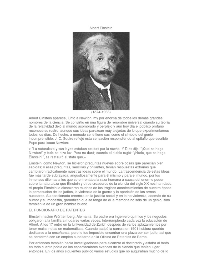Albert Einstein (Scribd) | PDF | Fotón | Ligero