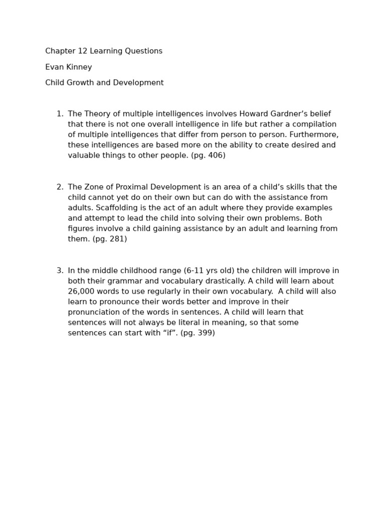 Chapter 12 Questions Evan K. | PDF