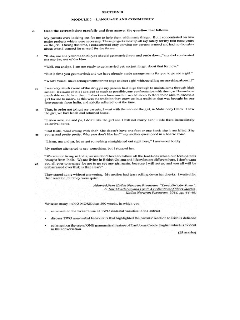 CAPE Communication Studies Module 2 Essay 2024 | PDF | English Language ...