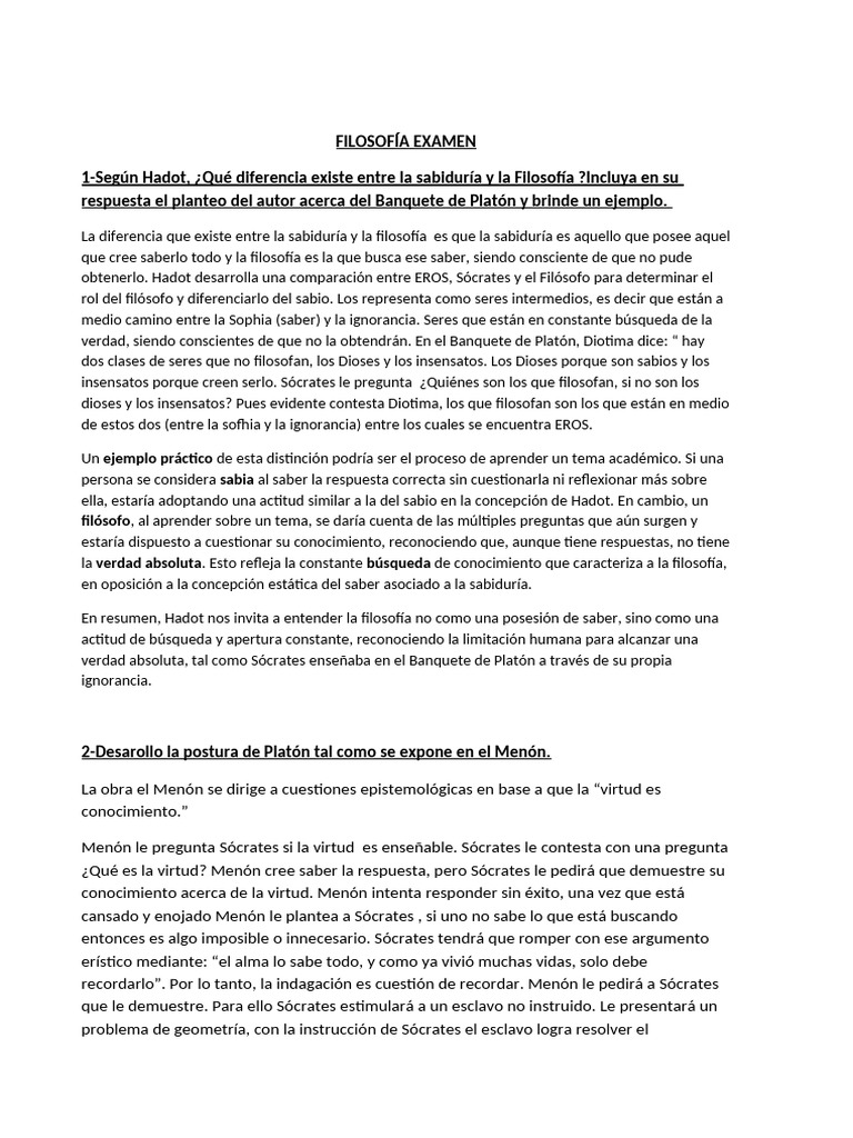 Sabiduría y Filosofía: Distinciones Clave | PDF | Sócrates | Conocimiento