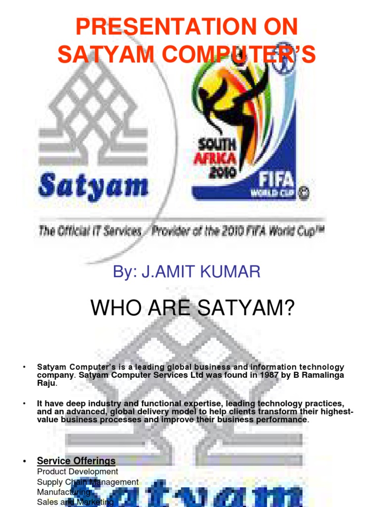 Presentation On Satyam Computer's | Download Free PDF | Companies ...
