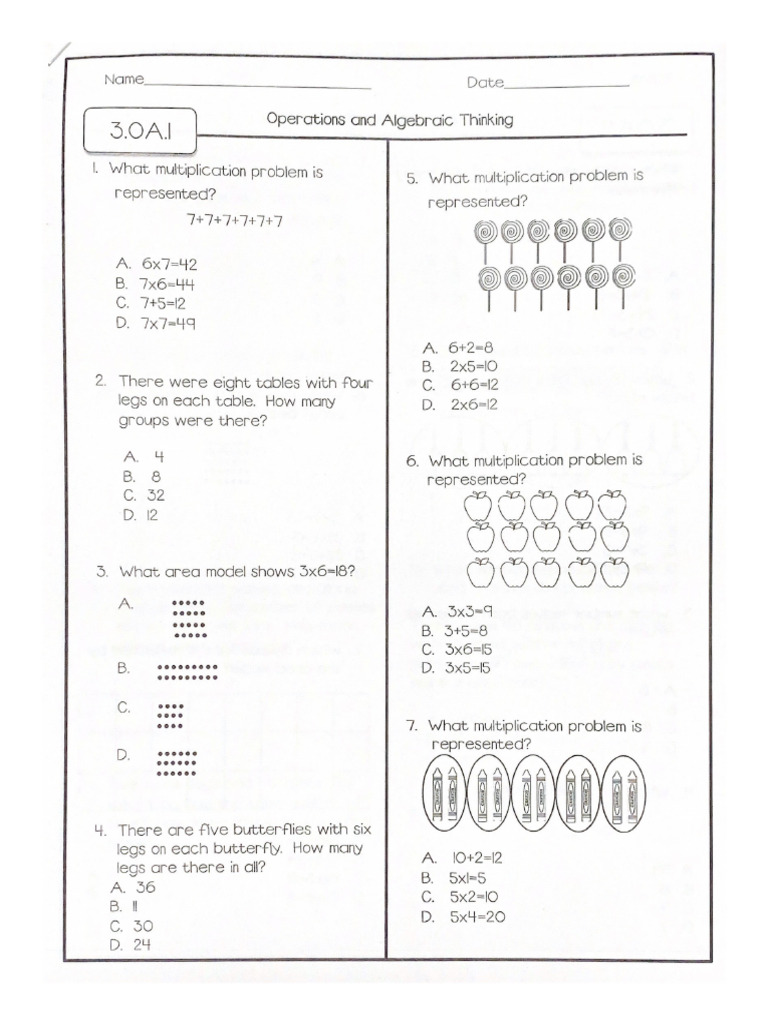 Operations and Algebraic Thinking | PDF