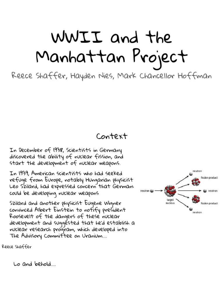 WWII and The Manhattan Project | PDF | Manhattan Project | Nuclear Weapons