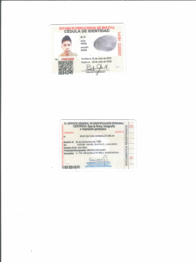 Documento de Identidad | PDF