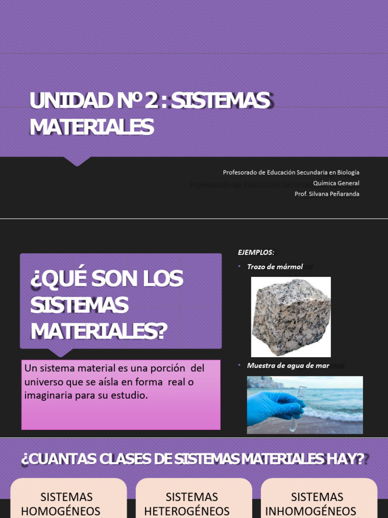 Clasificación de Sistemas Materiales | PDF | Concentración | Mezcla