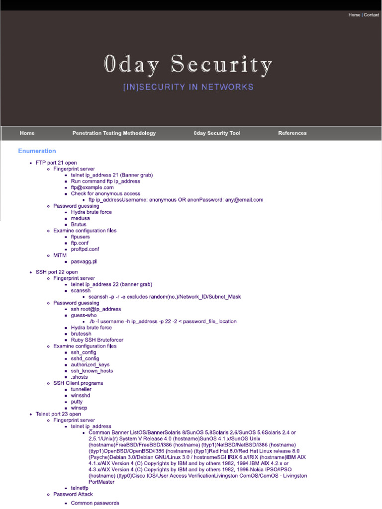 Enumeration Cheatsheet | PDF
