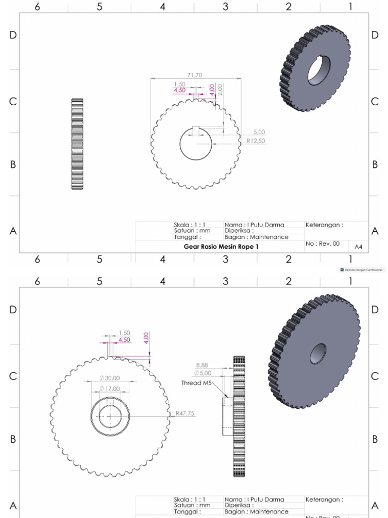 Gear Rasio Mesin Rope | PDF