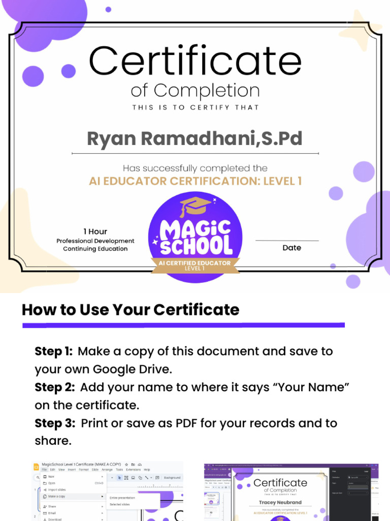 Sertifikat Ryan Make A Copy Pdf