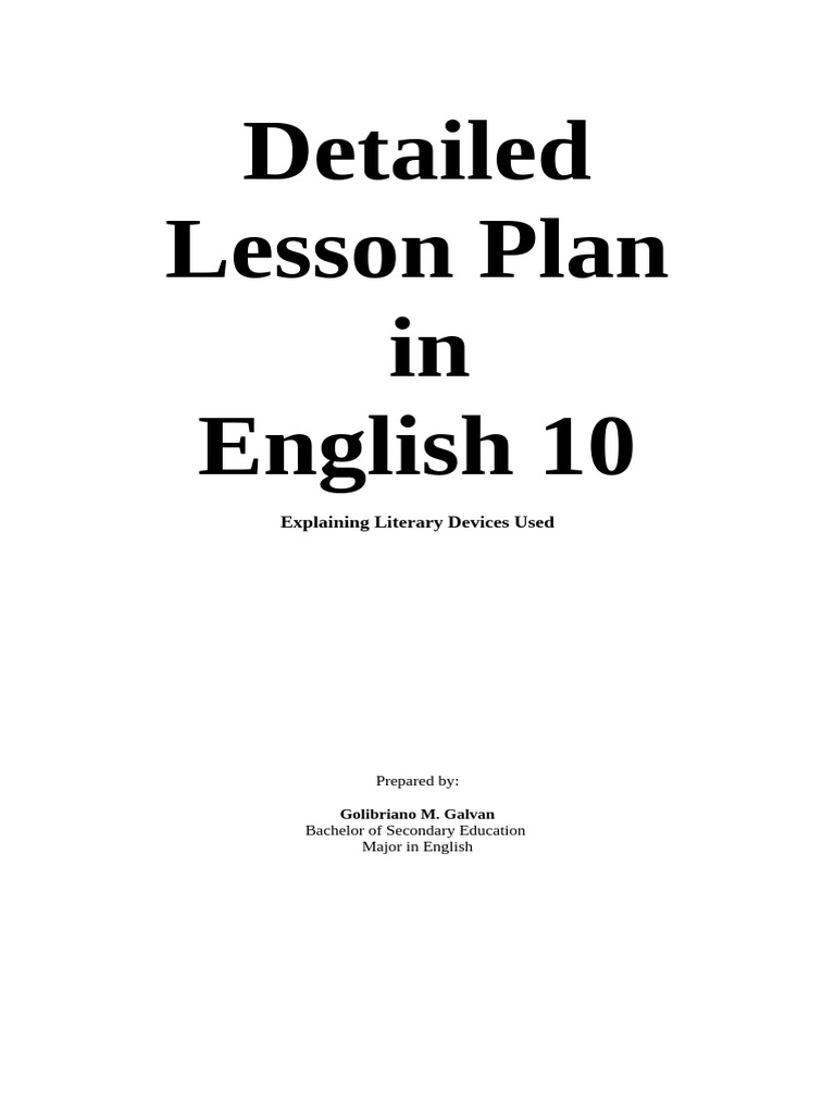 Detailed Lesson Plan in TTL2 | PDF | Lesson Plan | Poetry