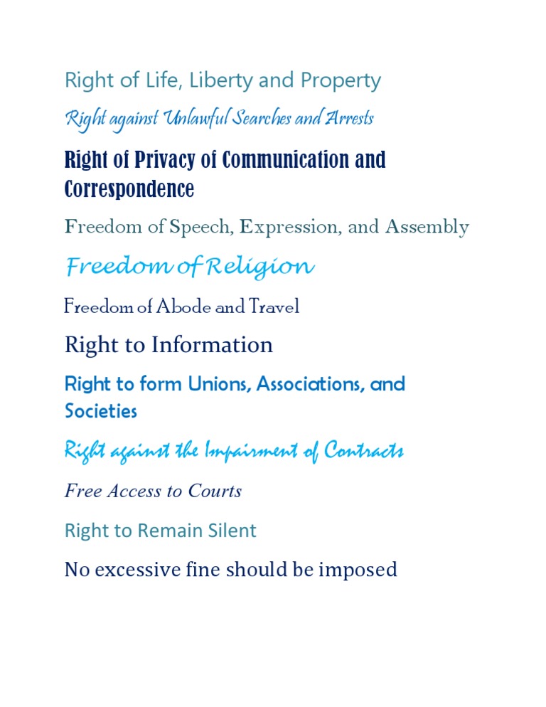 Fundamental Rights Overview | PDF
