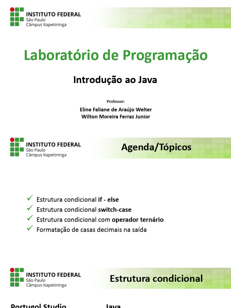 Aula03-Estruturas condicionais, operador ternário e Formatação de casas ...