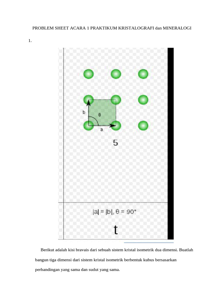 PROBLEM SHEET ACARA 1 PRAKTIKUM KRISTALOGRAFI Dan MINERALOGI | PDF