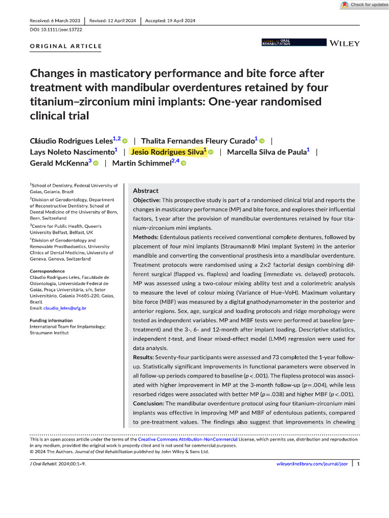 masticatory performance and bite force | PDF