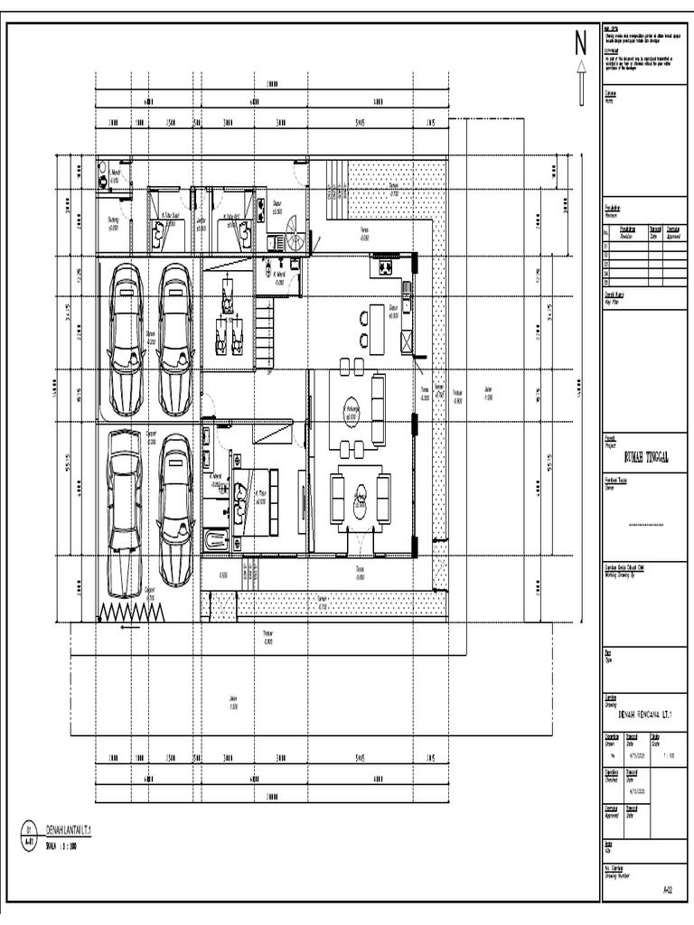 Denah Layout Rencana 1&2 | PDF