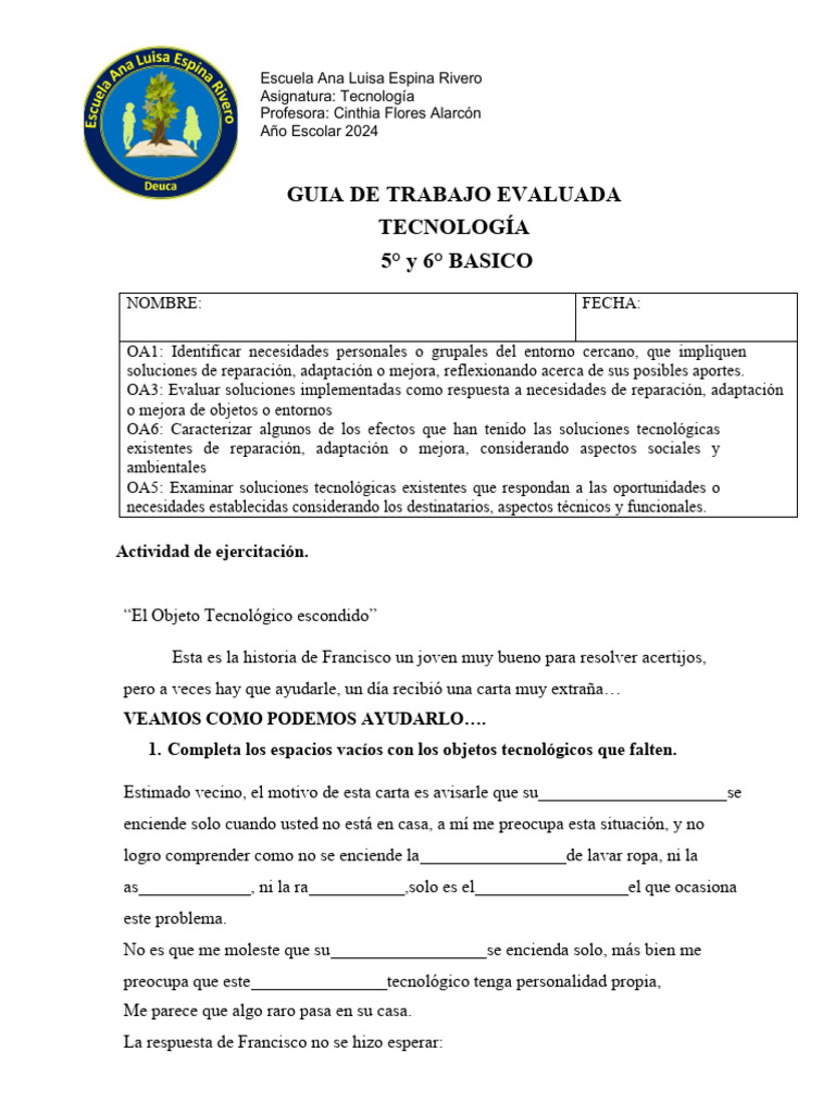 Guia Evaluada Tecnologia | PDF