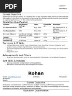 CA Articleship Resume Template | PDF