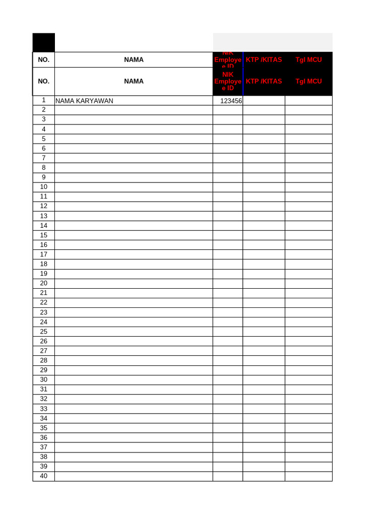 Format Mcu 2024 | PDF