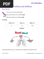 Grade 3 Root Words and Affixes Worksheet | PDF | Morphology | Syntax