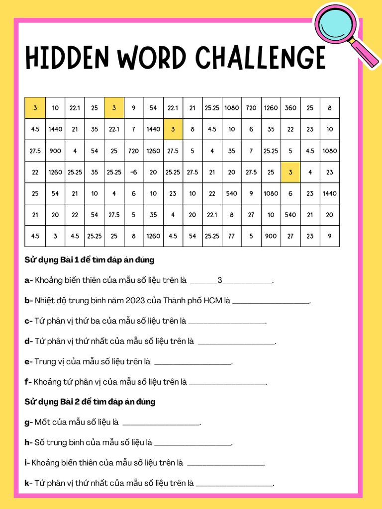 Hidden Word Challenge: S D NG Bài 1 Đ Tìm Đáp Án Đúng A-B - C - D - e ...