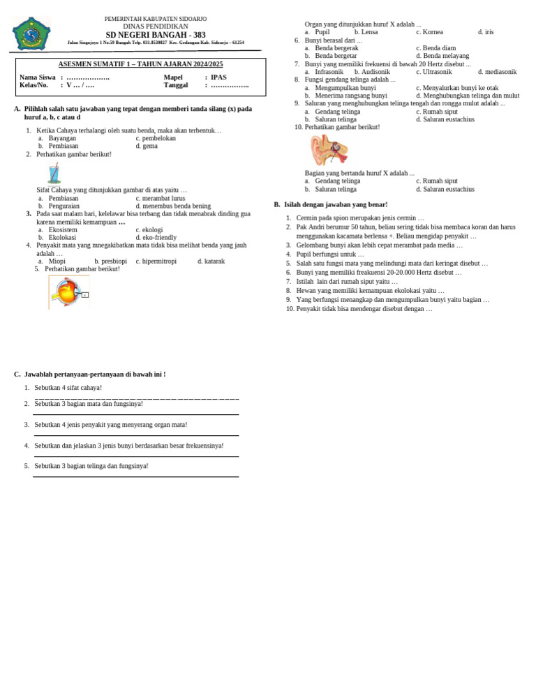 Sumatif Ipas 1 | PDF