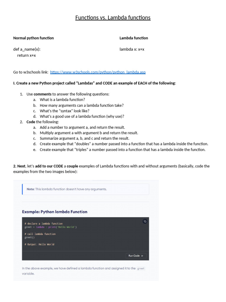 LAMBDA Supplement Activity-1 | PDF