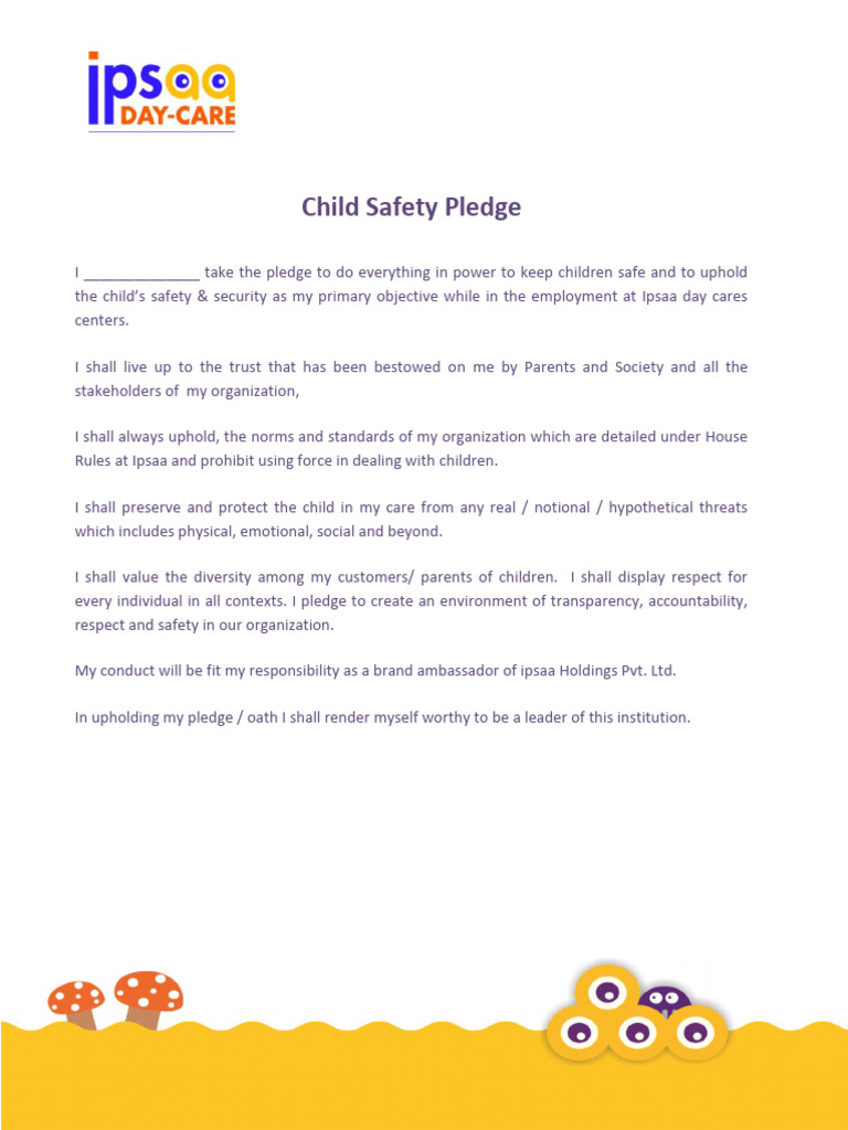 Data Integrity Protection Pledge Child Safety | PDF