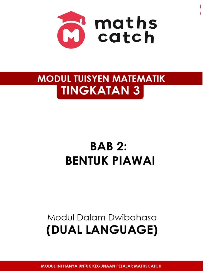 Tingkatan 3 - Bab 2 - Bentuk Piawai | PDF