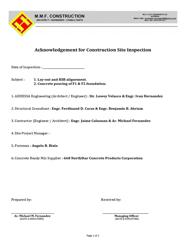 Letter For Inspection | PDF