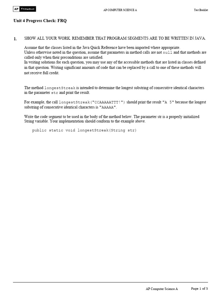 TB Unit4ProgressCheckFRQ 65b8681ad49bf8.65b8681bb763a6.55461556 | PDF | Parameter (Computer ...