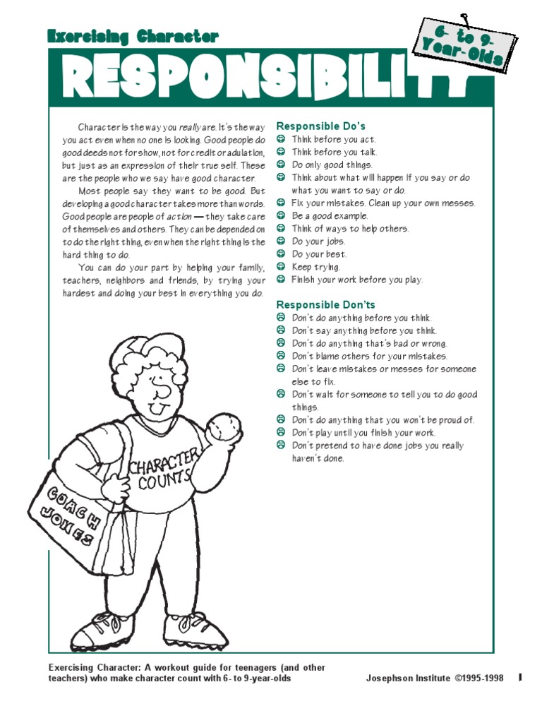 Exer Char 06 09 Responsibility | PDF