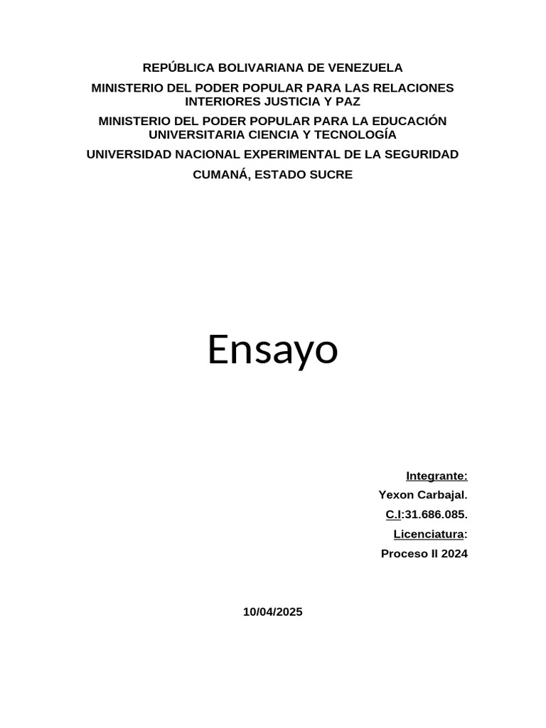 Yexon Ensayo | PDF | Información | Sociedad