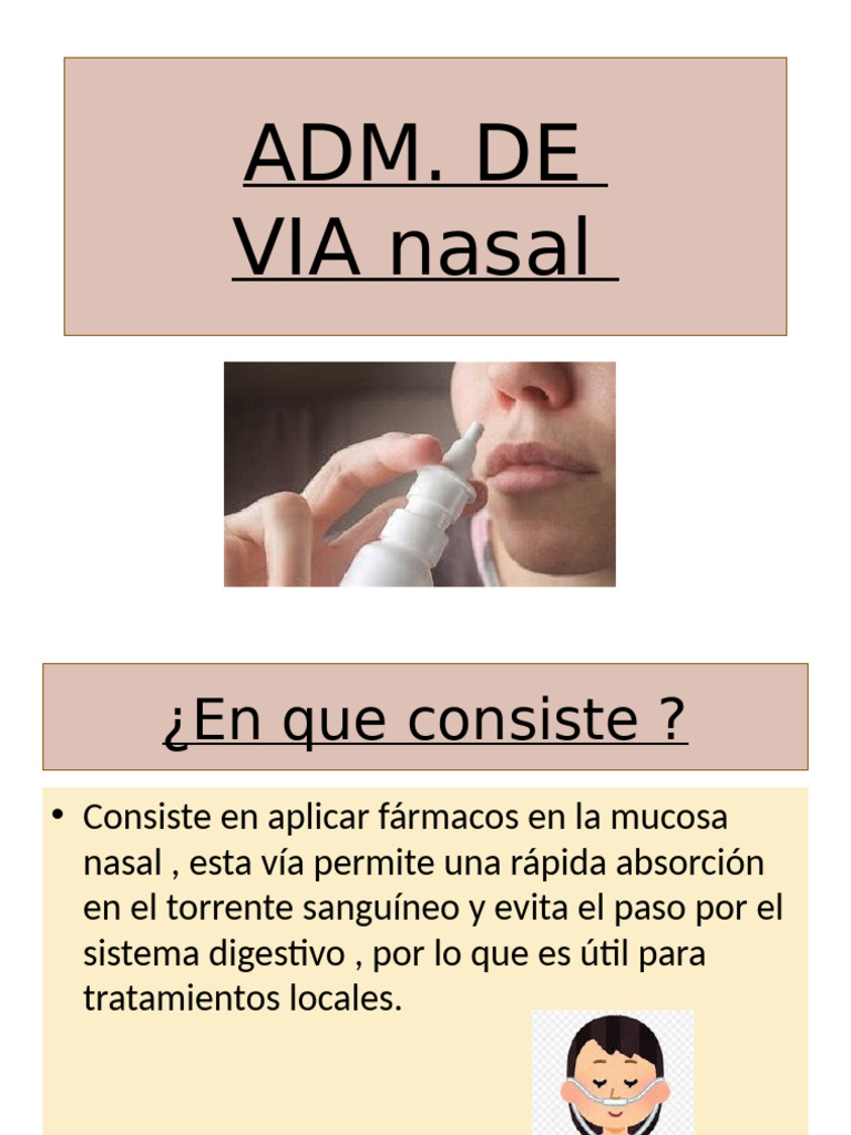 Administración de Fármacos por Vía Nasal | PDF