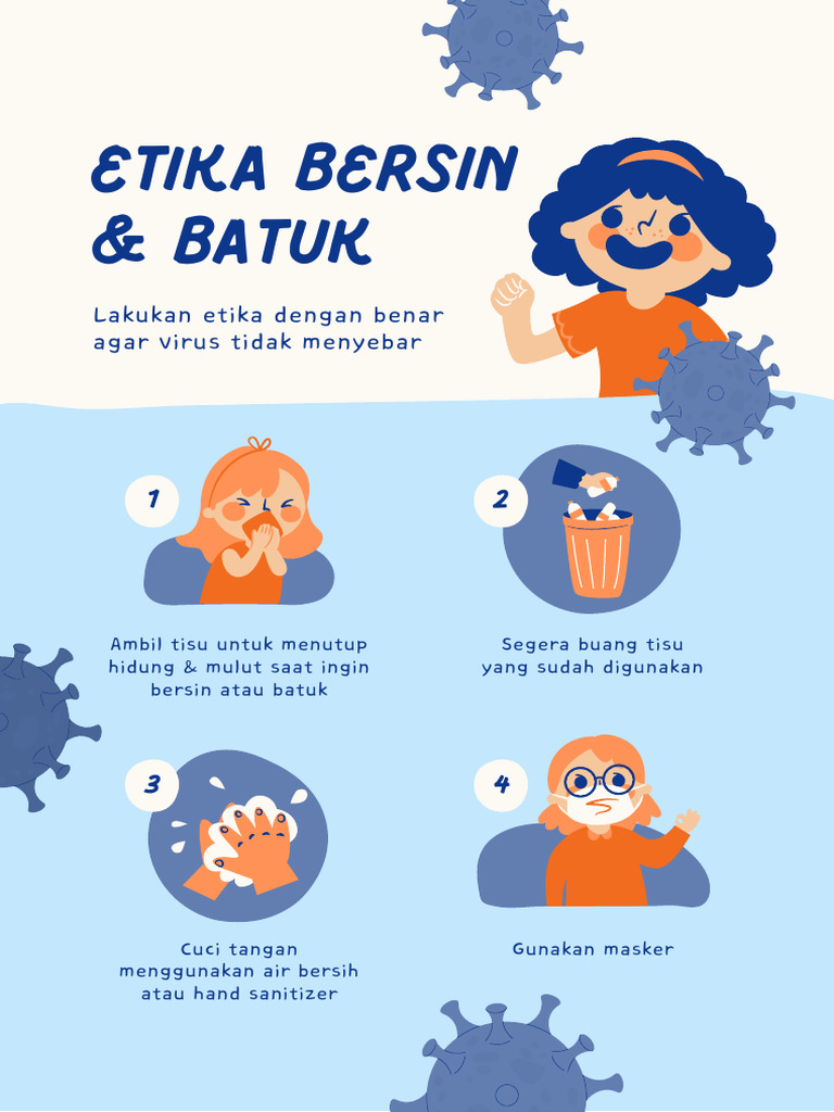 Poster Etika Bersin Dan Batuk Ceria Biru | PDF