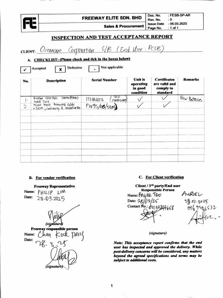 Acceptance Report | PDF