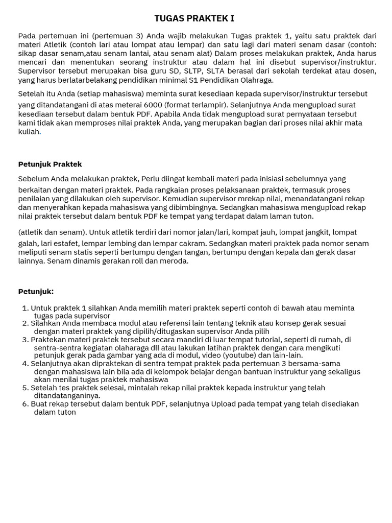 Tugas 1 Praktek Penjas Rangga Aditiya PDF | PDF