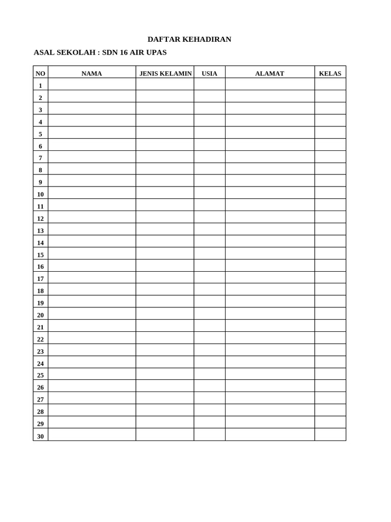 Absensi Bu Dina | PDF