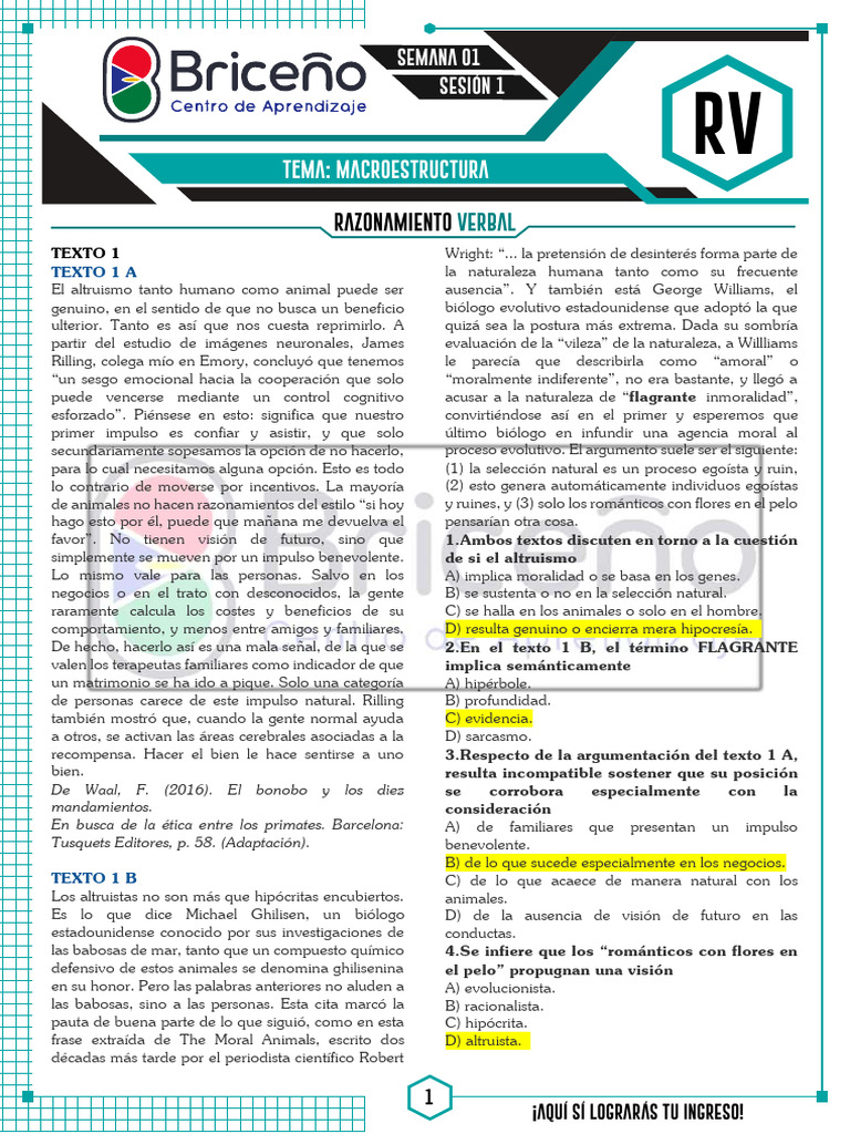 RV EXT S1 S1 Macroestructura (RPTA) | PDF | Singularidad Tecnológica | VIH / SIDA