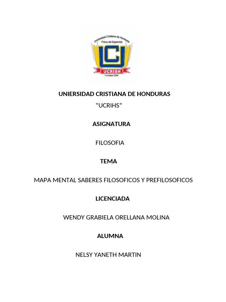 Mapa Mental Saberes Filosoficos y Prefilosoficos | PDF | Teología | Mente