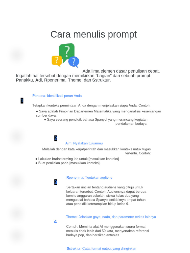 Menulis Prompt AI yang Efektif | PDF