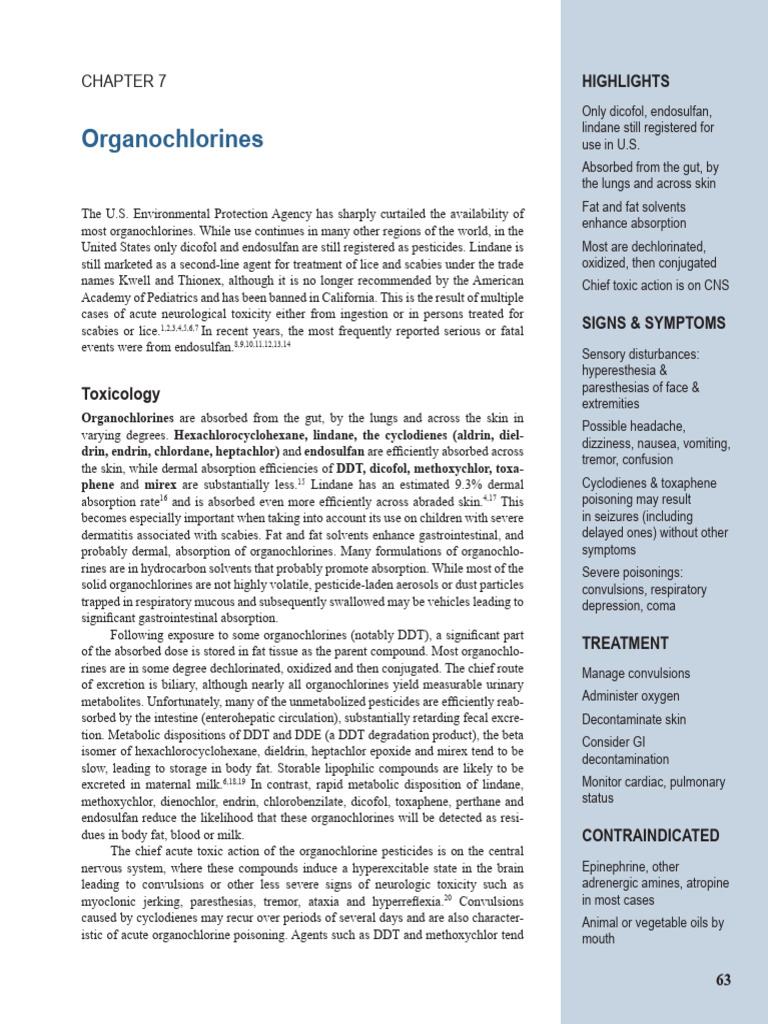 Organochlorine Pesticides: Toxicity & Effects | PDF | Pesticide | Ddt