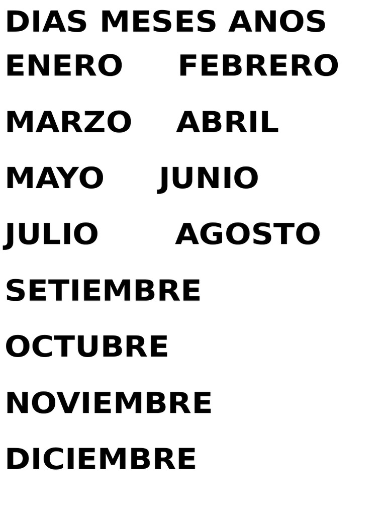 Meses | PDF