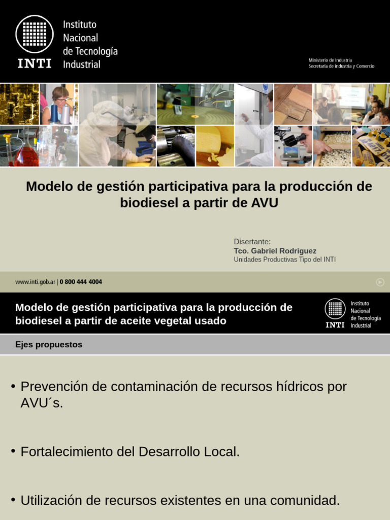 Presentacion Biodiesel AVU | PDF | Biodiésel | Petróleo